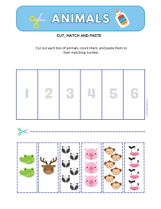 Free Animal Cut and Paste Worksheets: Engaging Printables - Fun ...