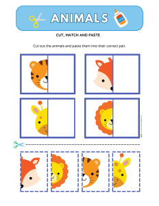 Free Animal Cut and Paste Worksheets: Engaging Printables - Fun ...