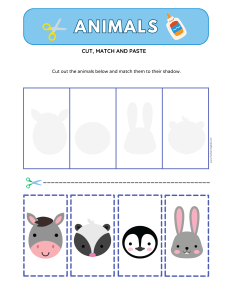 Free Animal Cut and Paste Worksheets: Engaging Printables - Fun ...