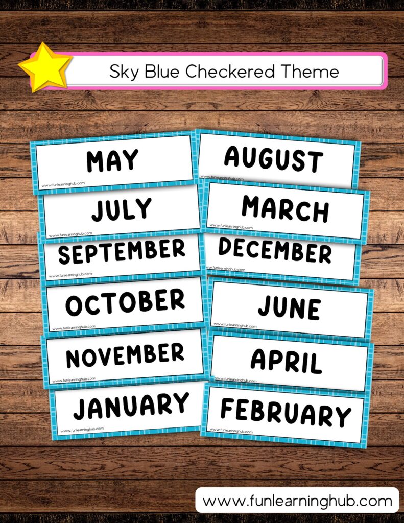Free Printable Months of the Year Flashcards