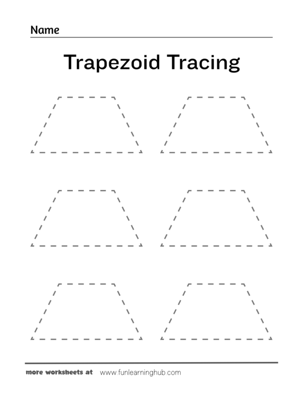 Trapezoid Tracing Worksheet - Fun Learning Hub