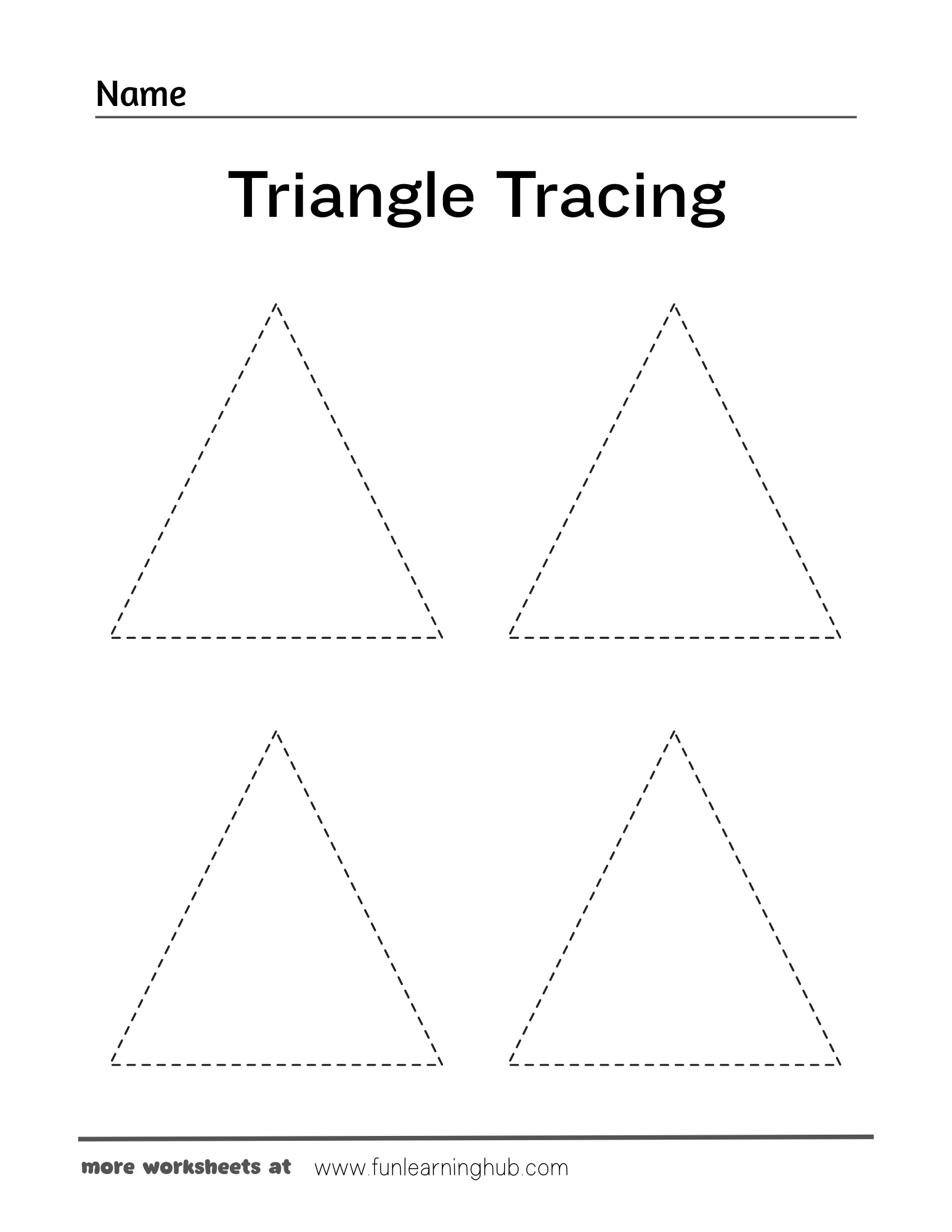 Triangle Tracing Worksheet - Fun Learning Hub