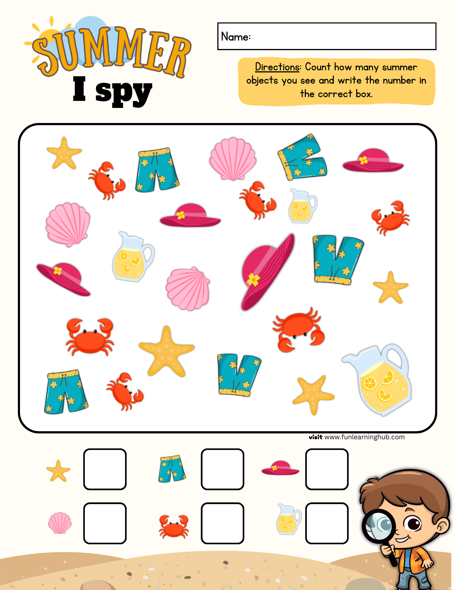Summer I Spy - Fun Learning Hub