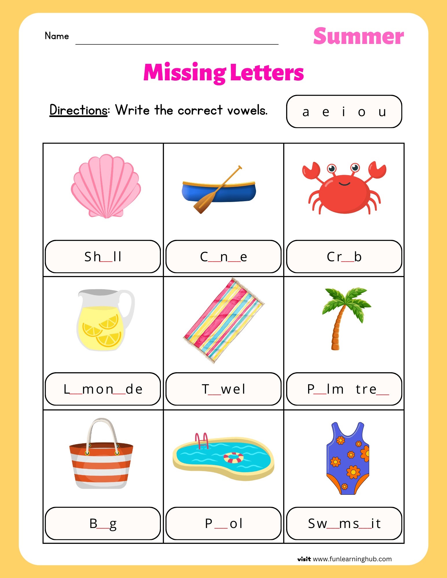 Summer Worksheets - Fun Learning Hub