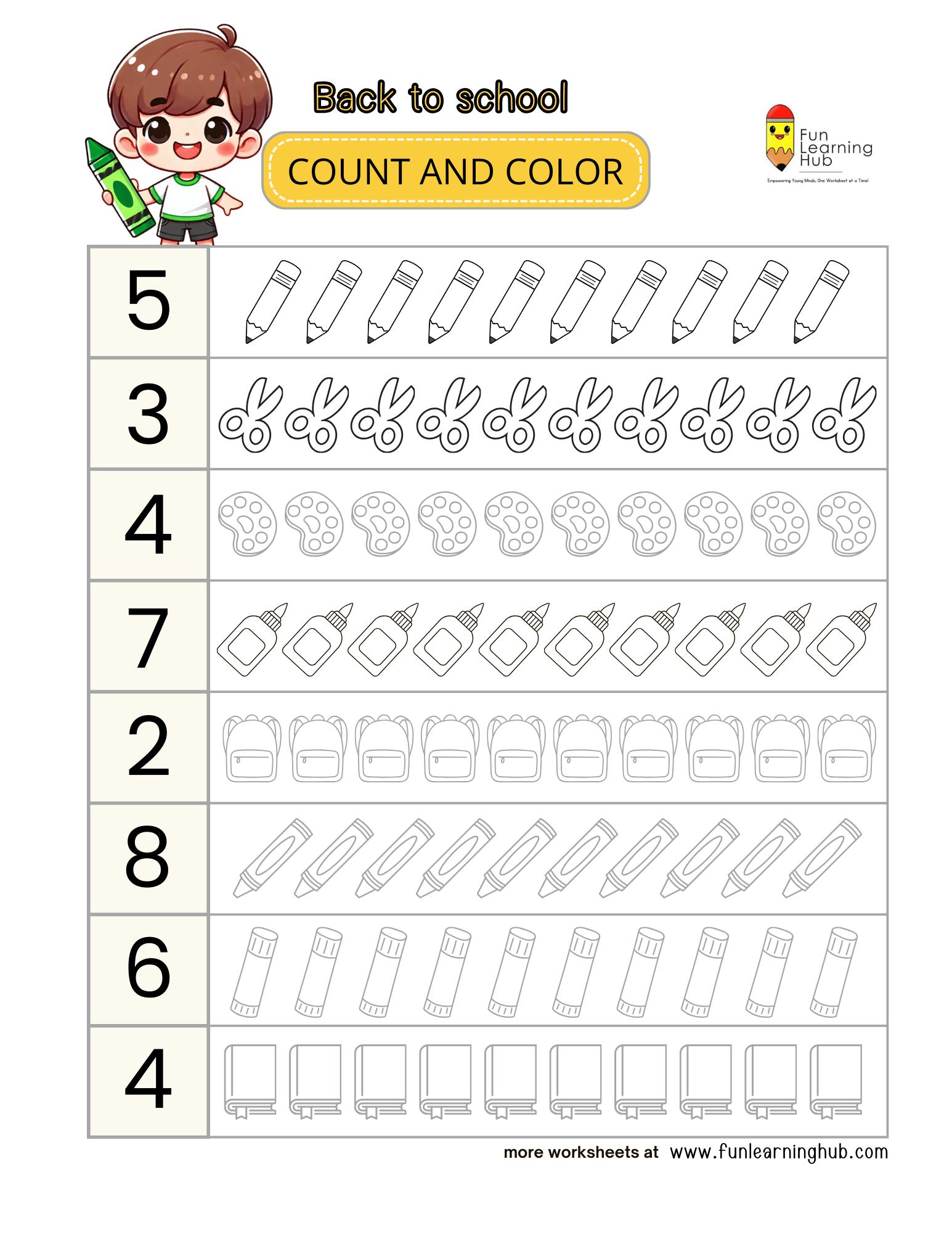 Back-to-School Worksheets - Fun Learning Hub