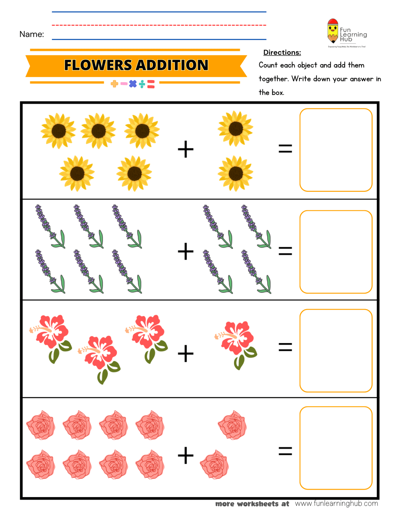 Free Kindergarten Picture Addition Worksheets (50 Free Printable) - Fun ...