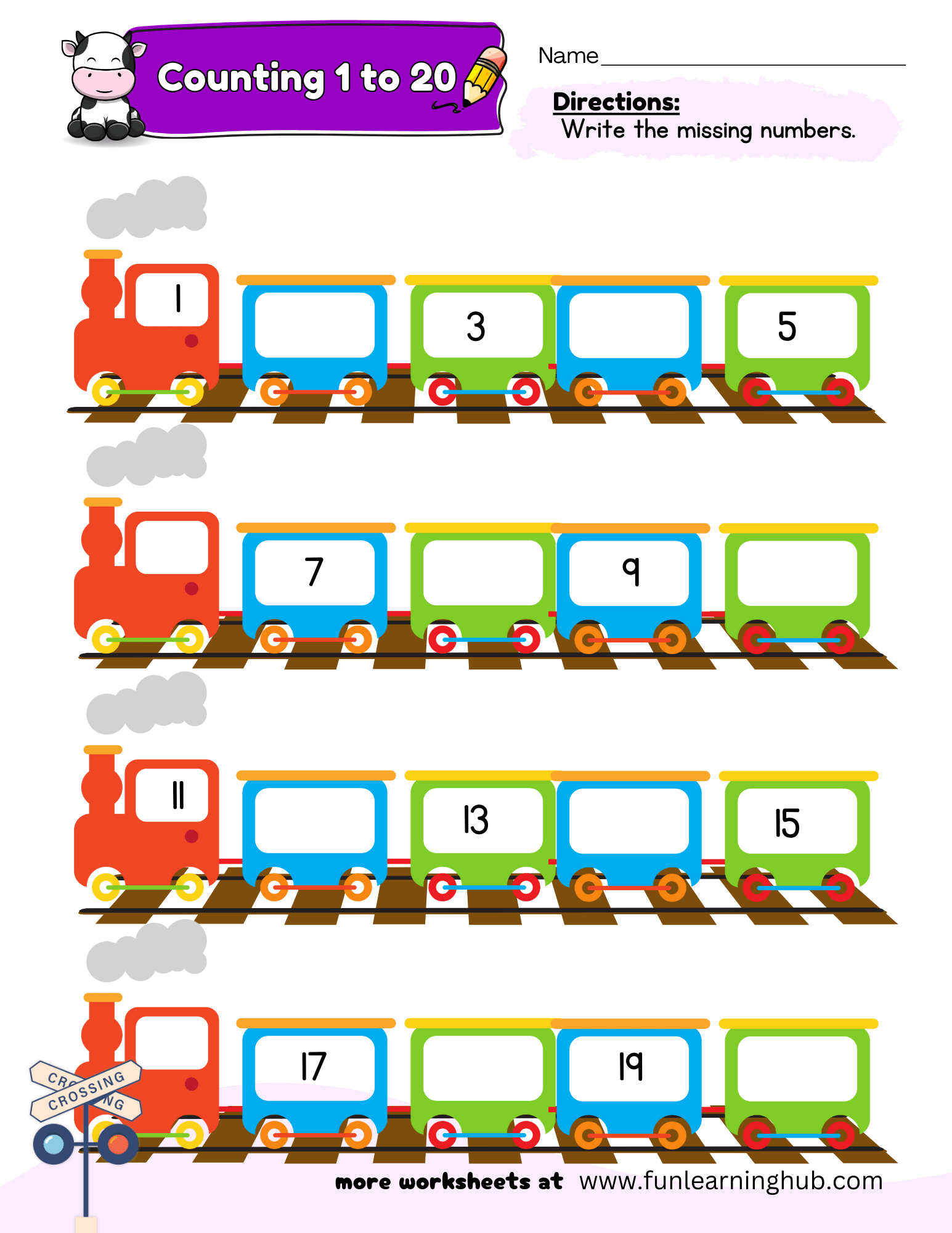Kindergarten Missing Numbers - Fun Learning Hub