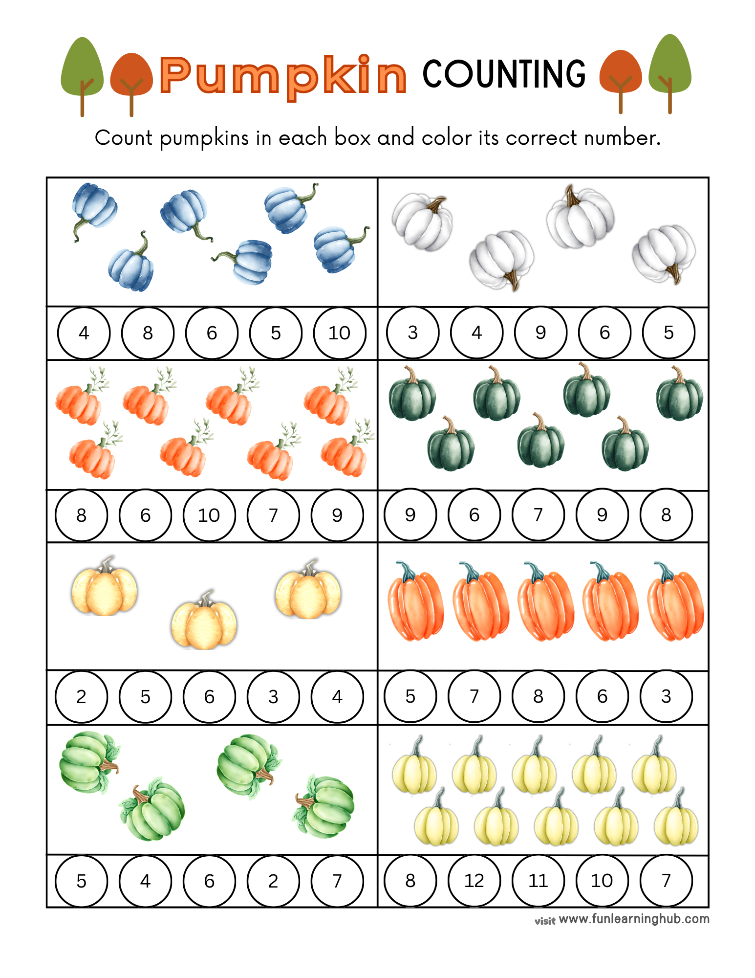 Free Pumpkin Worksheets for Parents, Teachers, and Homeschoolers - Fun ...