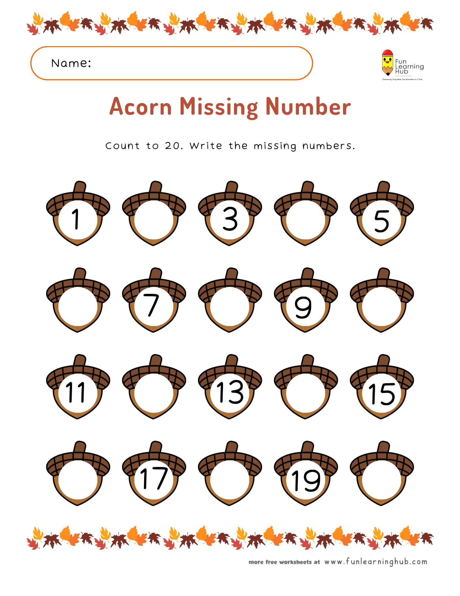 60+ Free Fall/Autumn Worksheets to Download - Fun Learning Hub