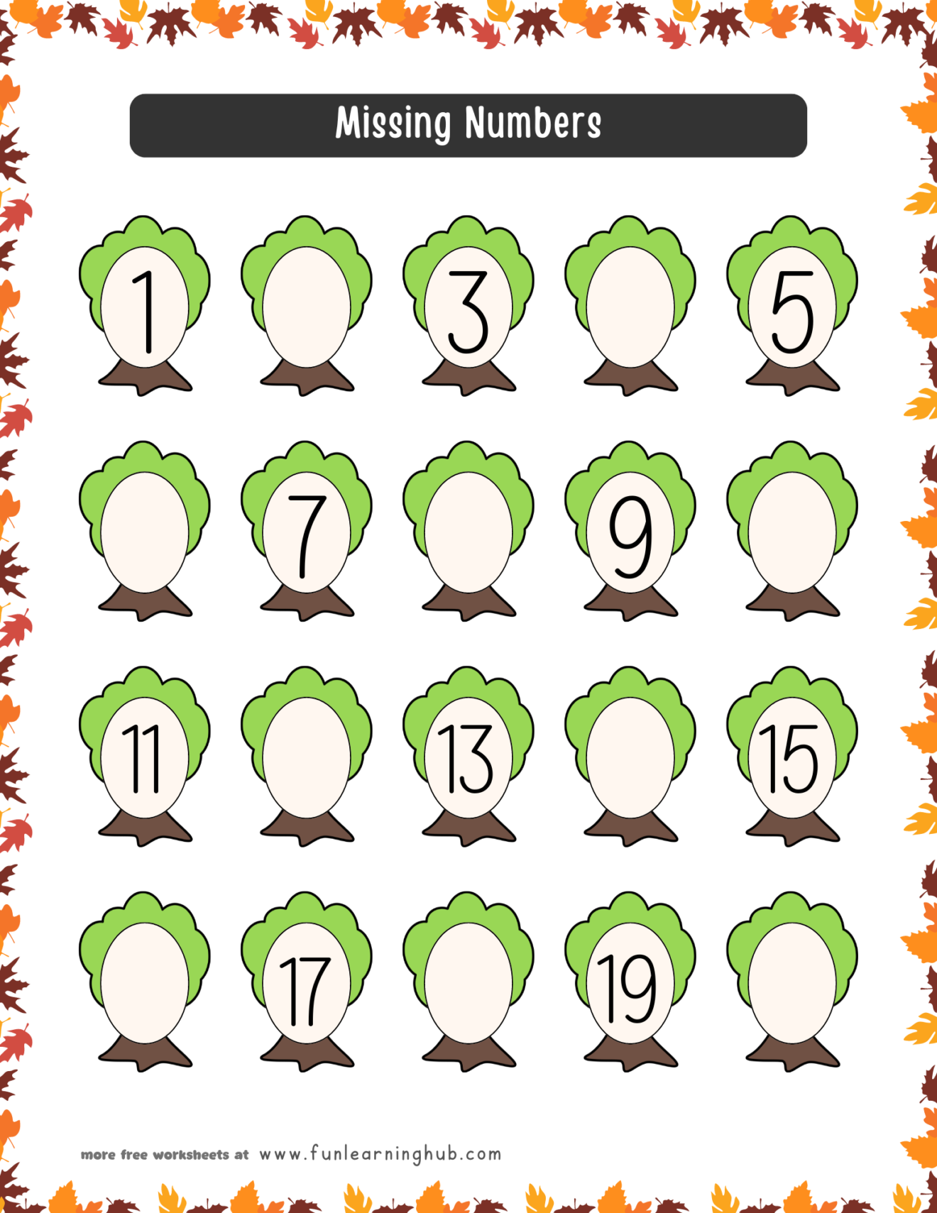 60+ Free Fall/Autumn Worksheets to Download - Fun Learning Hub