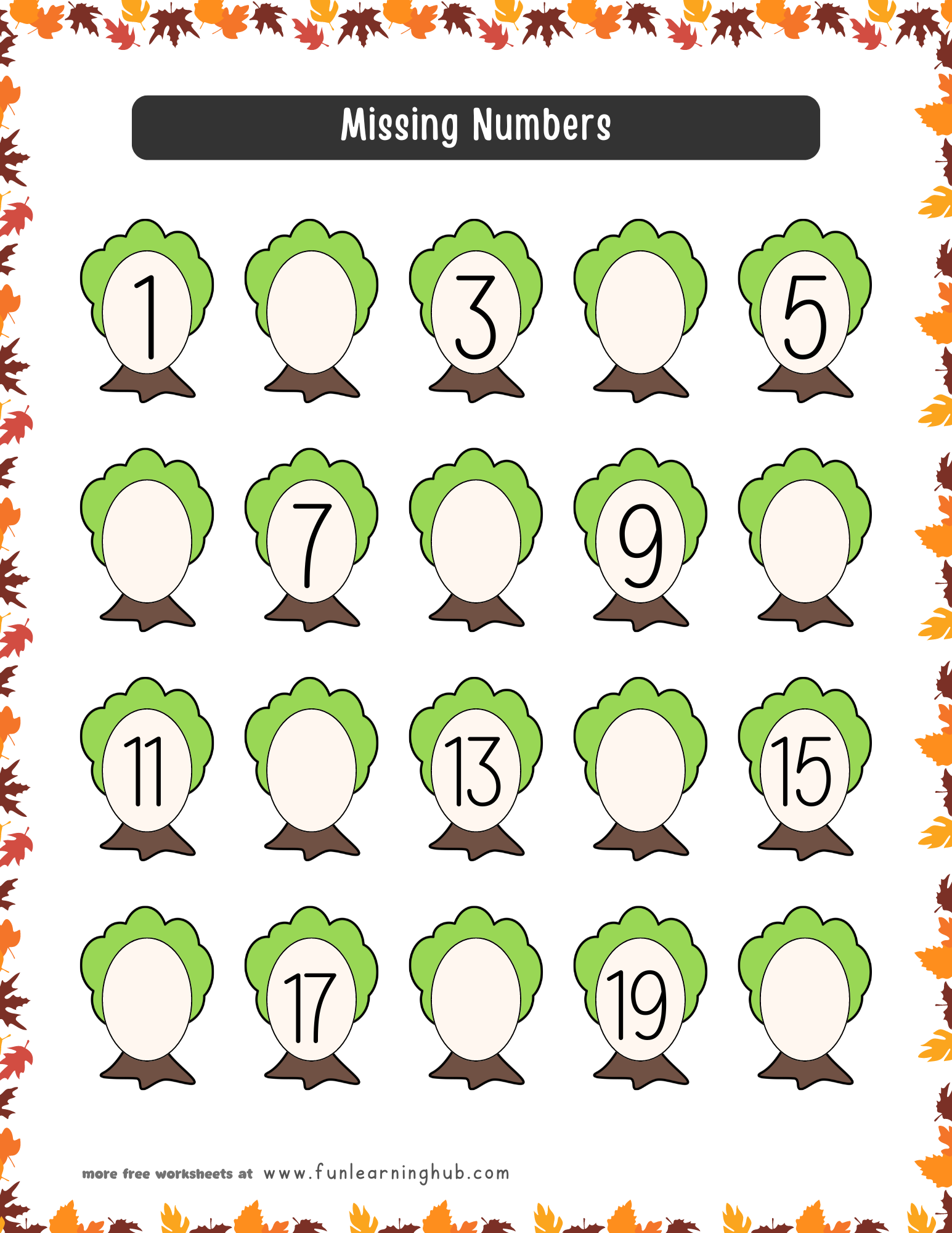 60+ Free Fall/Autumn Worksheets to Download - Fun Learning Hub
