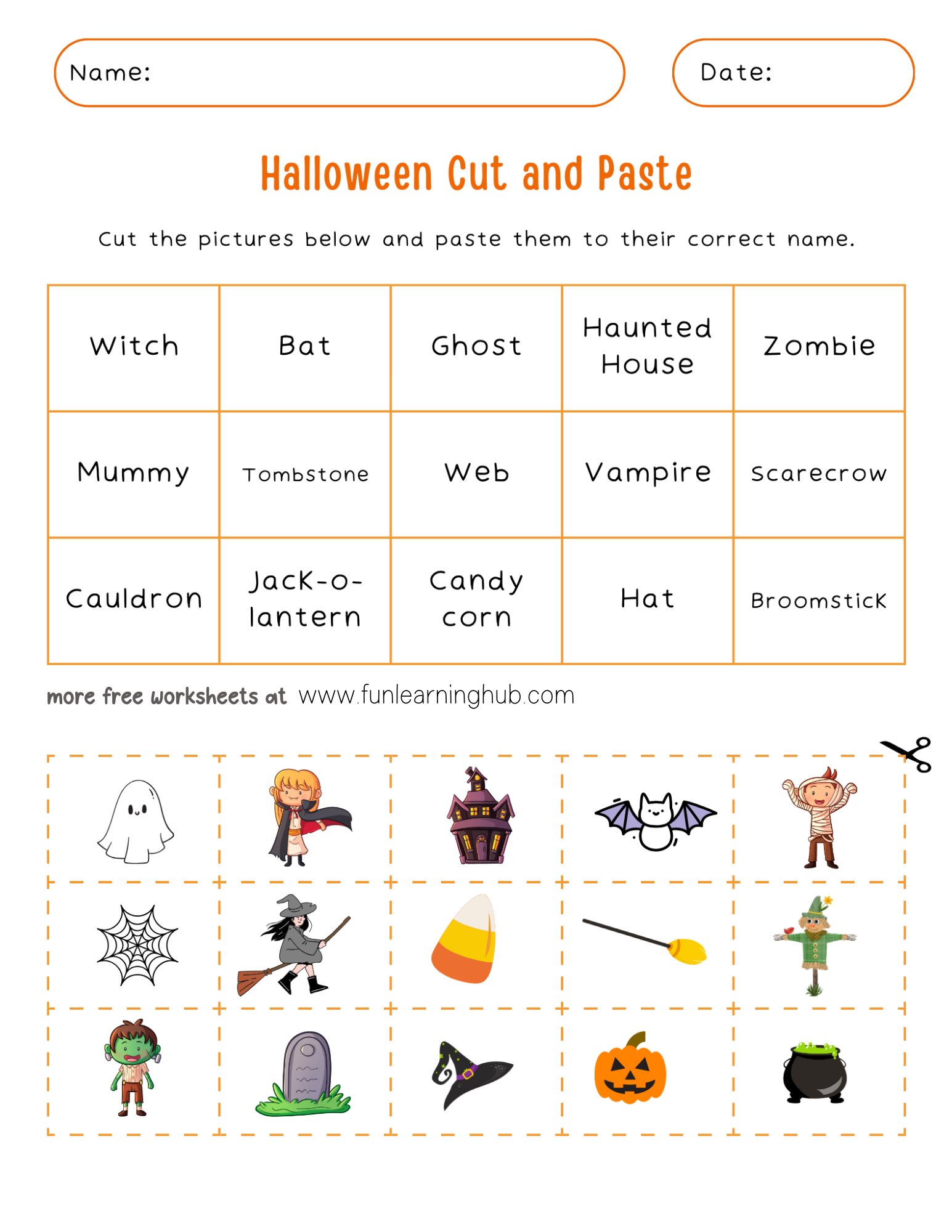 Download 60+ FREE Halloween Worksheets for Kids - Fun Learning Hub