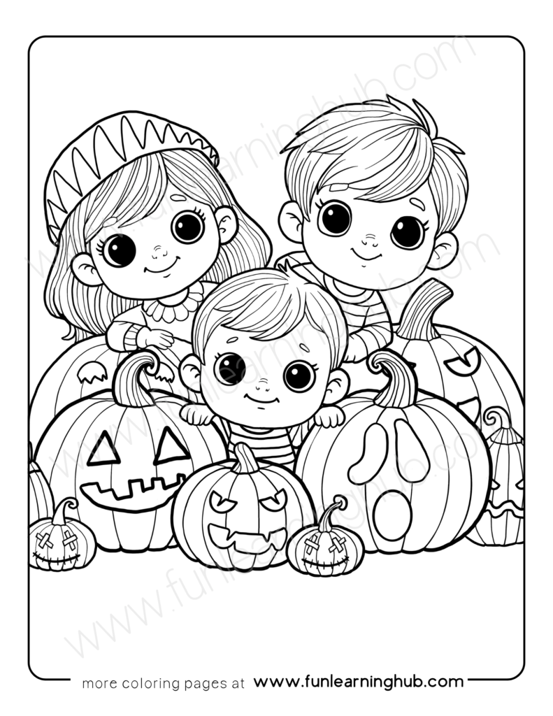 Free Halloween Coloring Pages - Cute and Spooky - Fun Learning Hub
