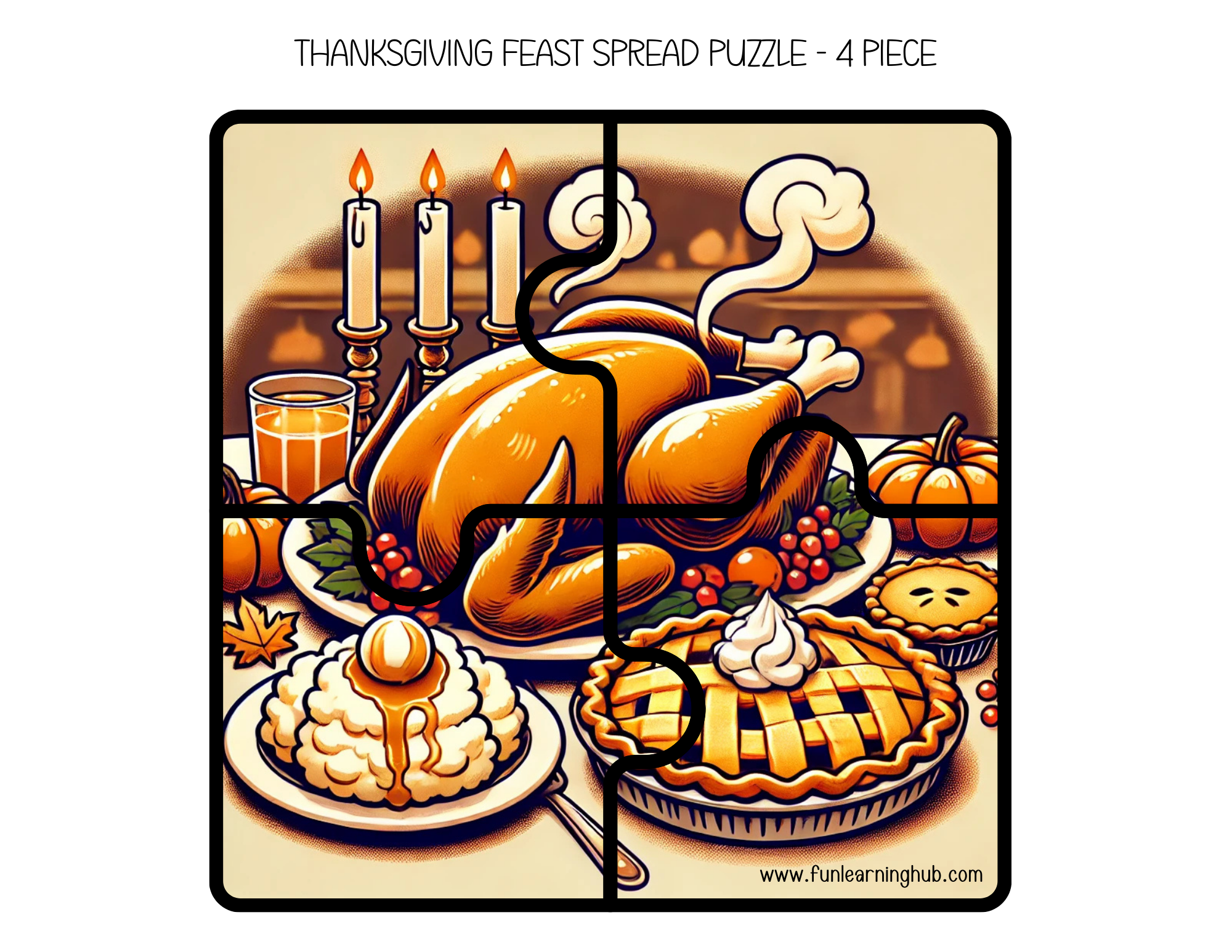 Free 40+ Thanksgiving Puzzles: Printable for Teachers, Parents and ...