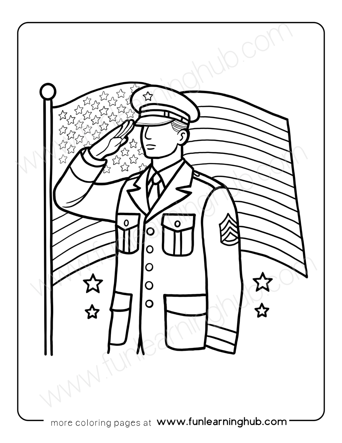 16 Free Veterans Day Coloring Pages – Download, Print, and Color - Fun ...