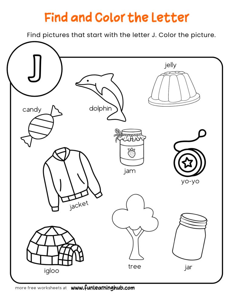 Free Printable Alphabet Find and Color Worksheets - Fun Learning Hub