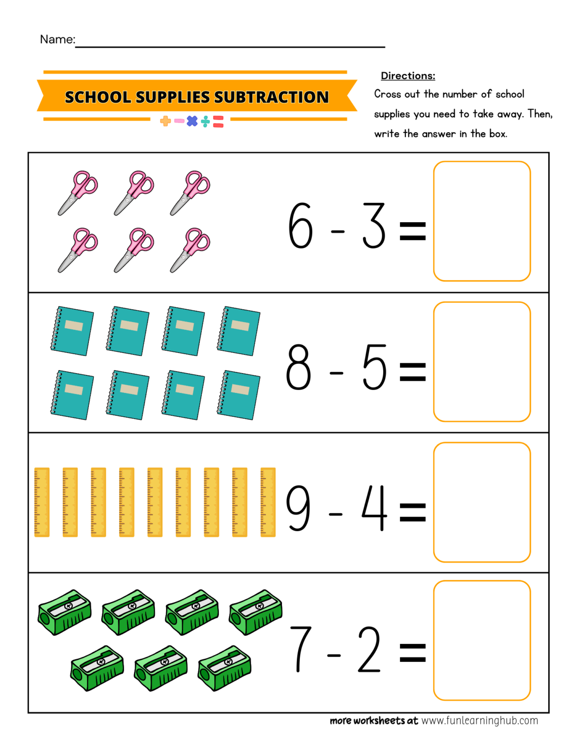 Free to Download: 70+ Pictorial Subtraction Worksheets for Kindergarten ...