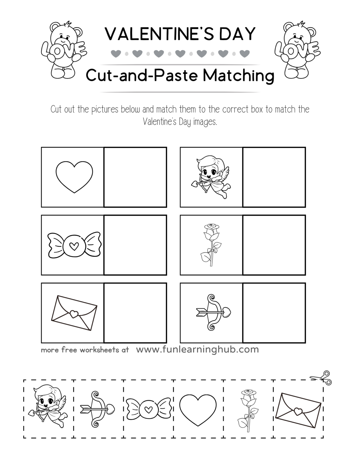 Free Valentines Day Worksheets for Kids