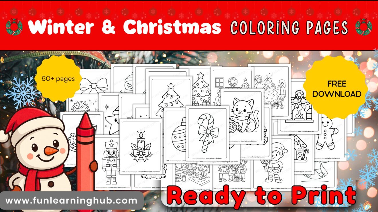60+ Free Winter and Christmas Coloring Pages to Download: Simple & Easy ...
